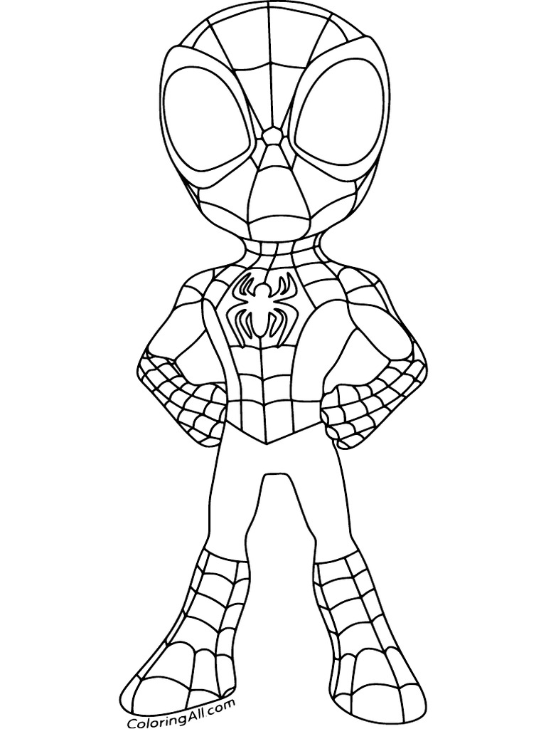 Spidey Coloring Page - ColoringAll | PDF