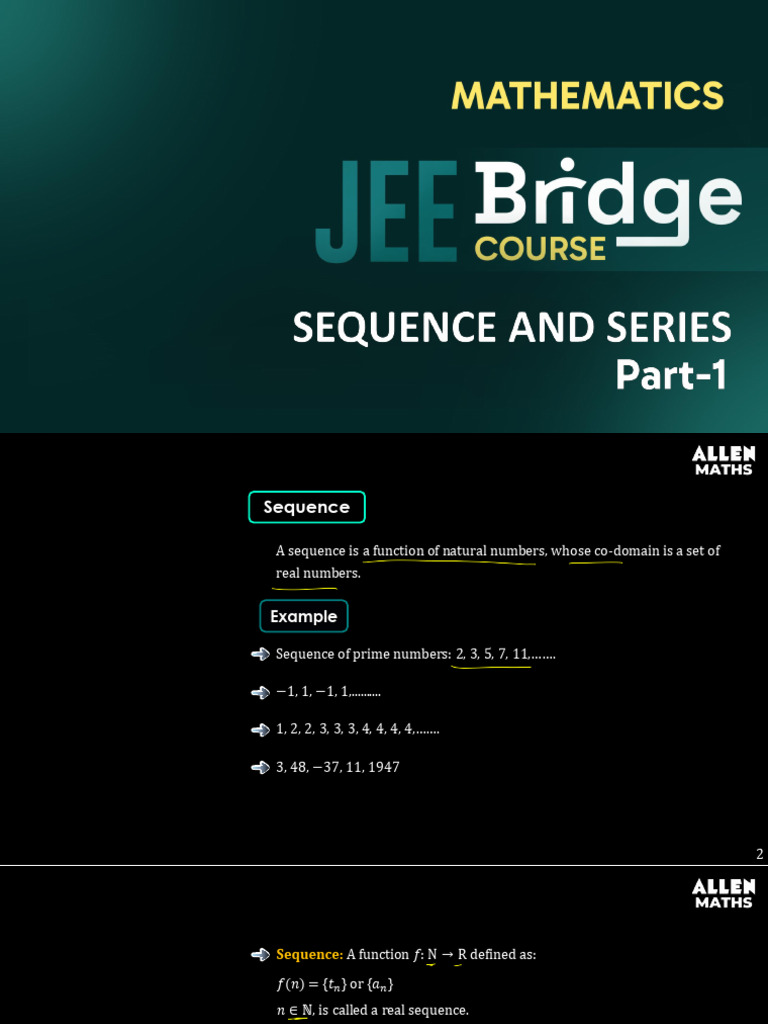 Understanding Sequences and Progressions | PDF | Sequence | Summation