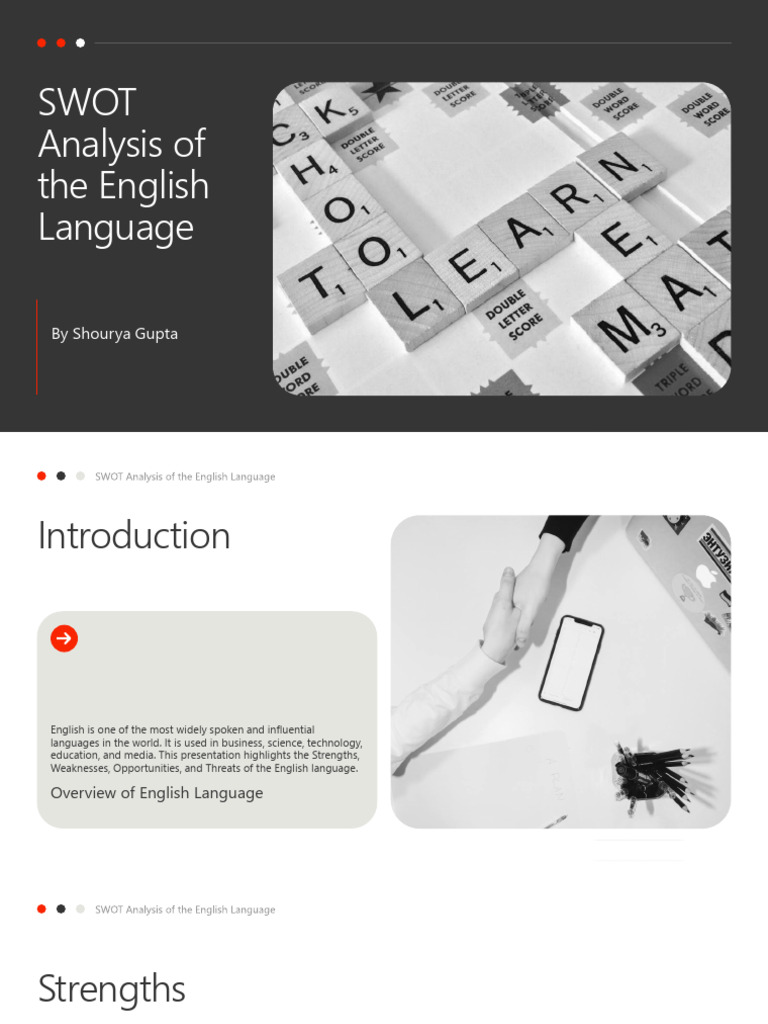 SWOT Analysis of the English Language | PDF | English Language ...
