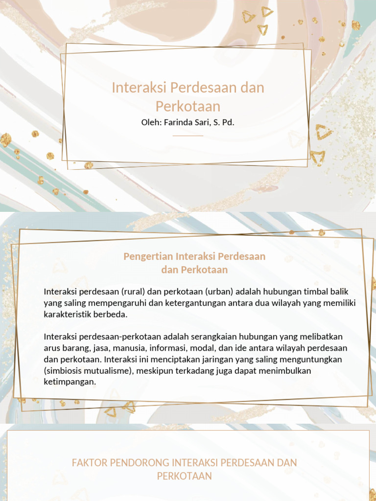 IPS - KELAS 7 - Interaksi Perdesaan Dan Perkotaan-Compressed | PDF