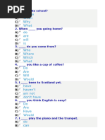 English Level Assessment Test PDF | PDF