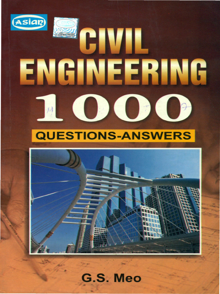 Civil Engineering 1000 Q&A Guide | PDF | Mortar (Masonry) | Lime (Material)