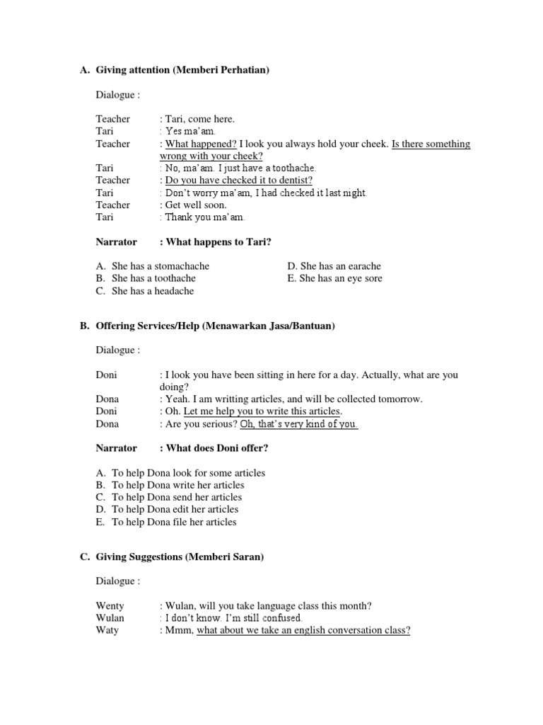 A. Giving Attention (Memberi Perhatian) | PDF