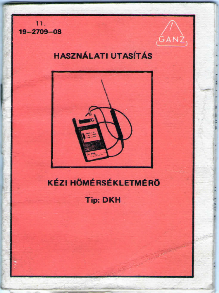 Ganz DKH Homero Hasznalati and Servicemanual | PDF