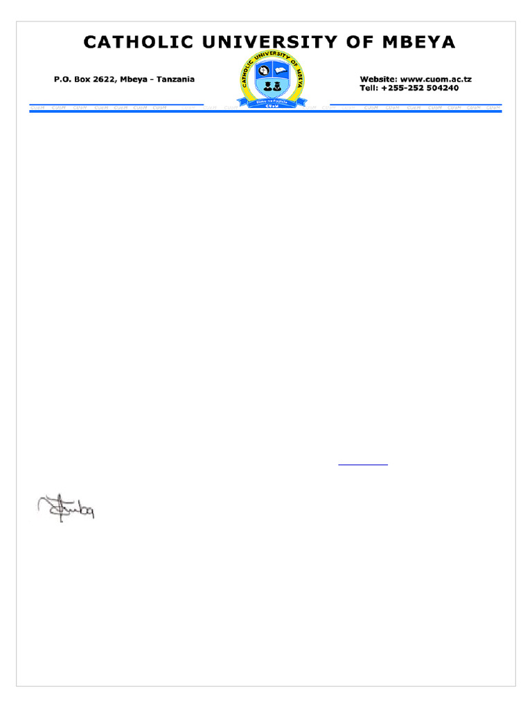 CUoM Admission Instructions 2025/2026 | PDF | Educational Stages