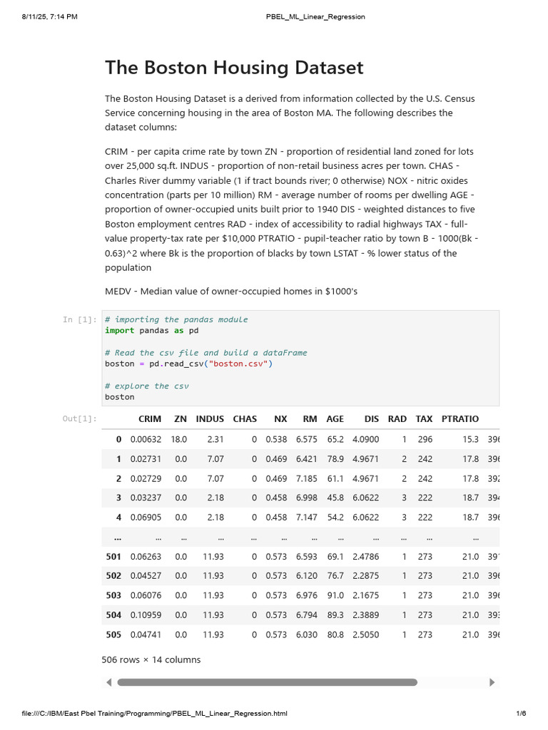 PBEL ML Linear Regression | PDF | Mean Squared Error | Applied Mathematics