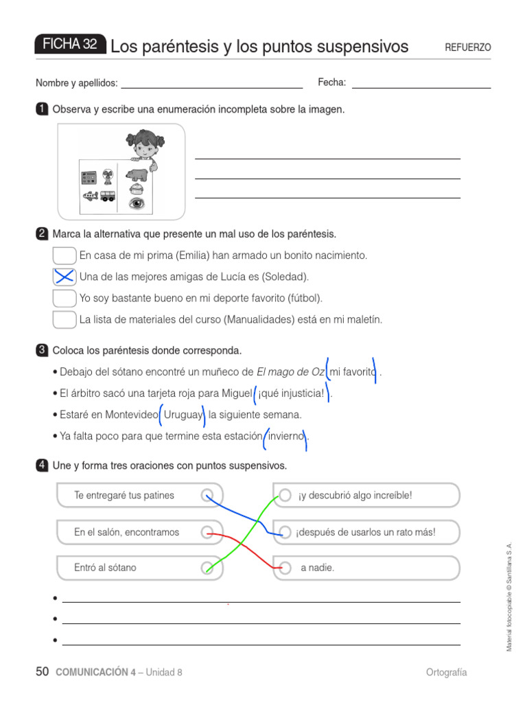 Uso de paréntesis y puntos suspensivos | PDF