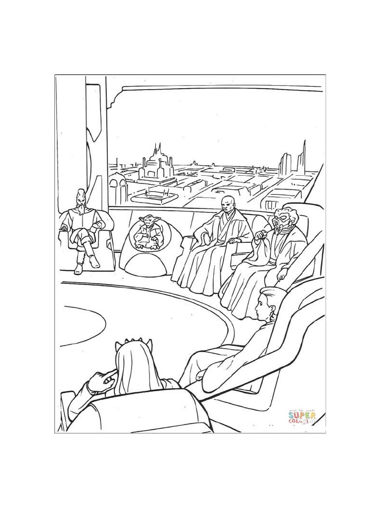 Reuniao Conselho Jedi para Colorir | PDF