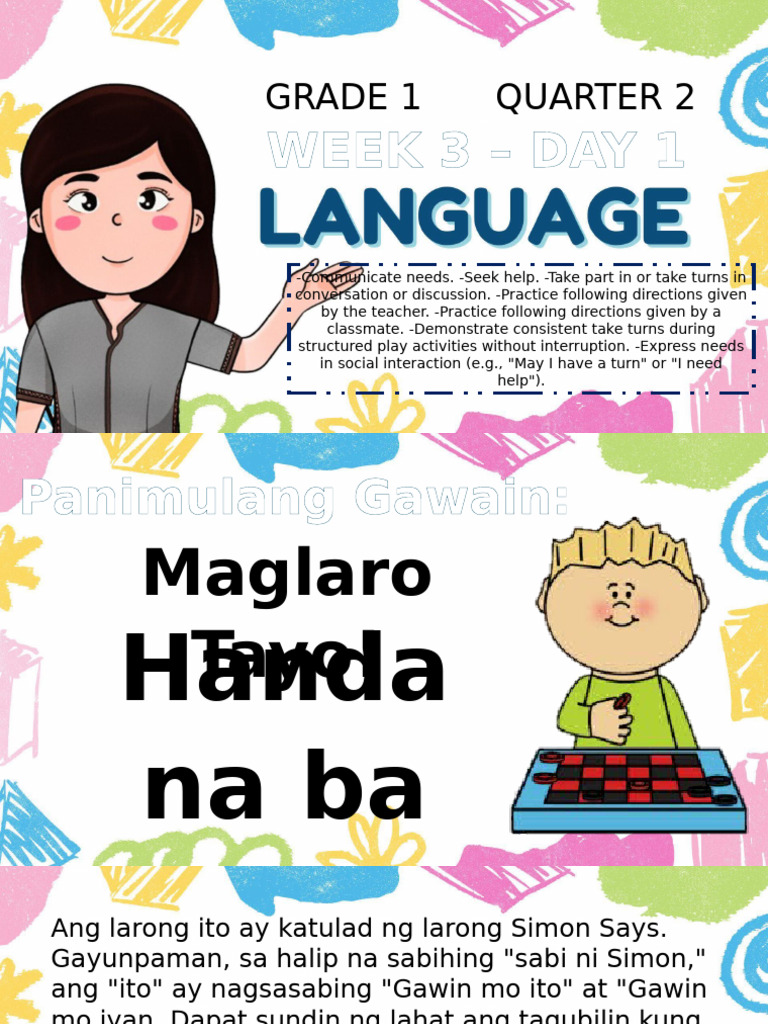 Grade 1 q2 Language Week 3 | PDF