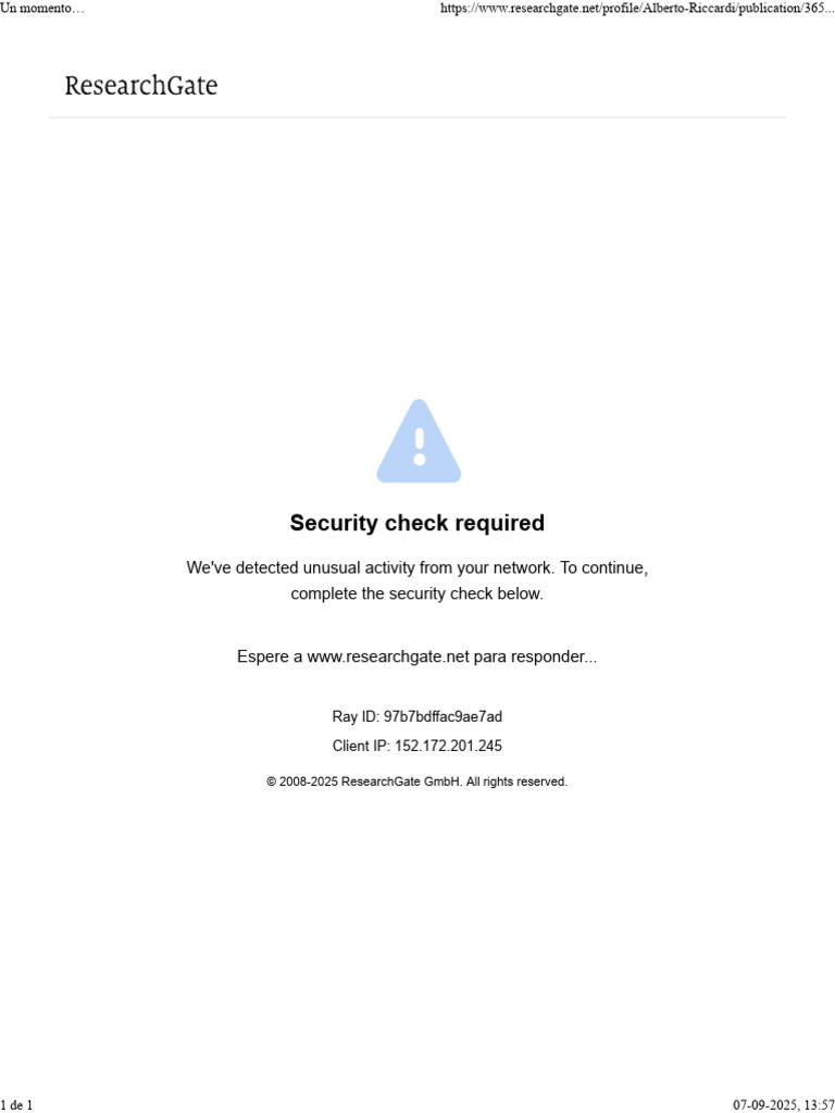 Security Check Required on ResearchGate | PDF