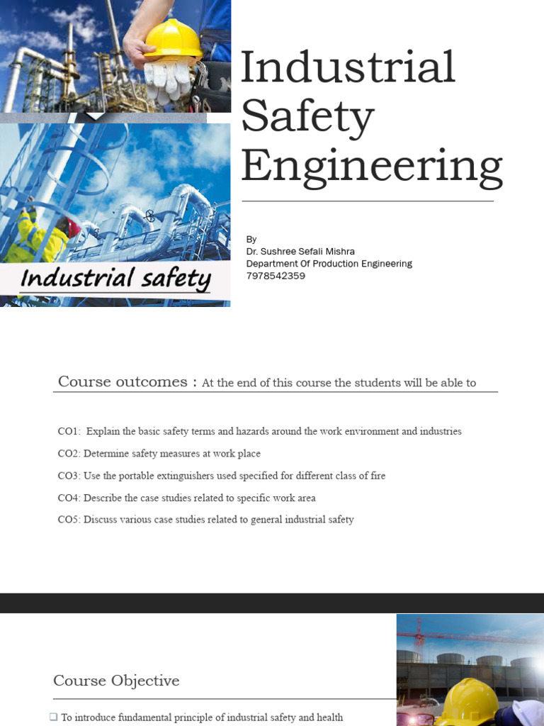 Industrial Safety Engineering Overview | PDF | Occupational Safety And ...