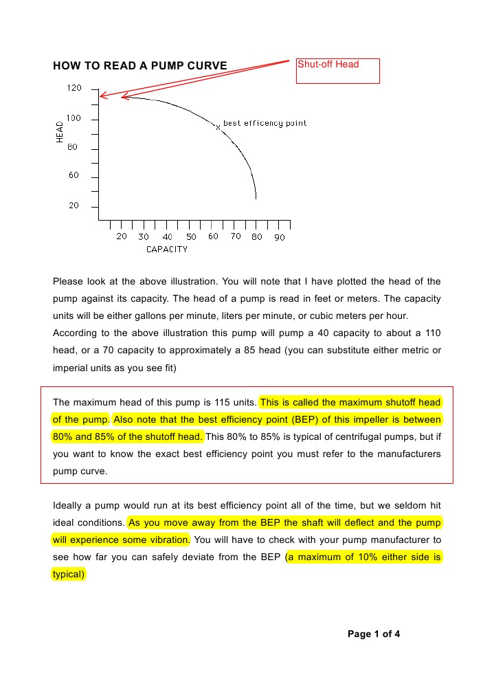 How To Read Pump Curve | PDF | Physical Quantities | Gases