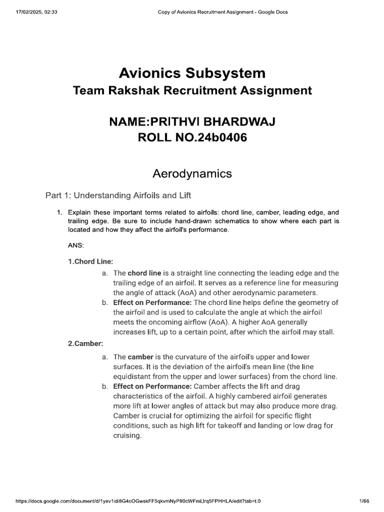 24b0406 Avionics Assignment | PDF