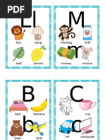 Colorful Illustrative Alphabet Flashcards | PDF
