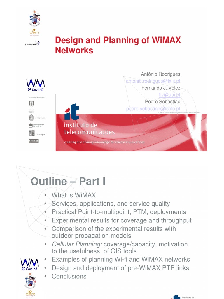 Design and Planning of WiMAX Networks | PDF | Wi Max | Wireless Networking
