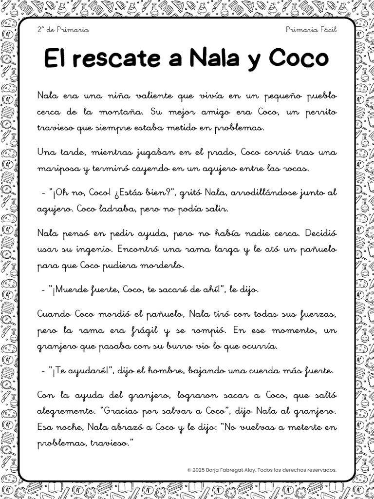 Ejercicios Extra Comprension Lectora 1o de Primaria 3 5 | PDF