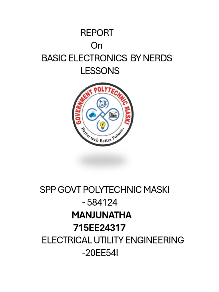 Basic Electronics Report for Engineers | PDF | Voltage | Electrical ...