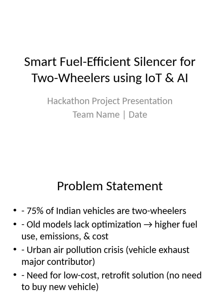 Smart Silencer Hackathon Pitch | PDF