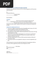 Auditor Appointment Consent Letter | PDF