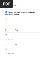 JEE Mains Physics Formula Sheet | PDF
