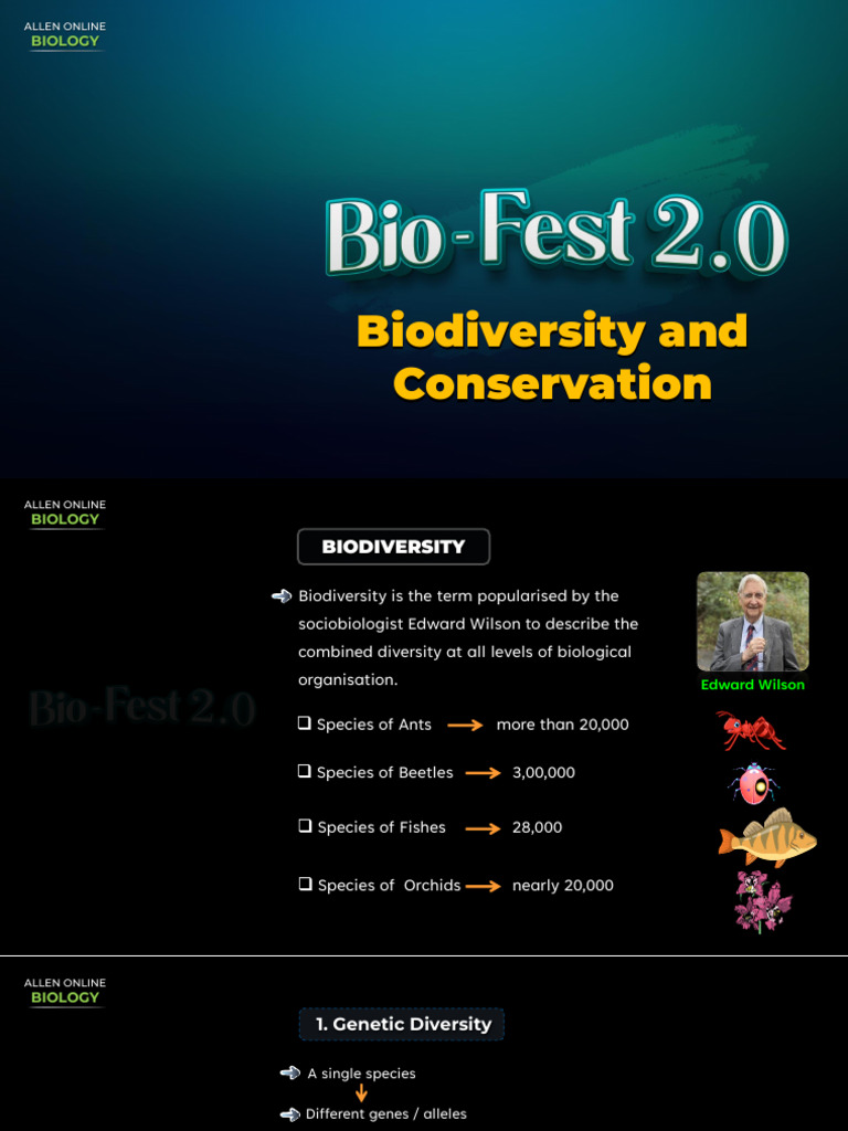 Biodiversity And Conservation Overview Pdf Biodiversity