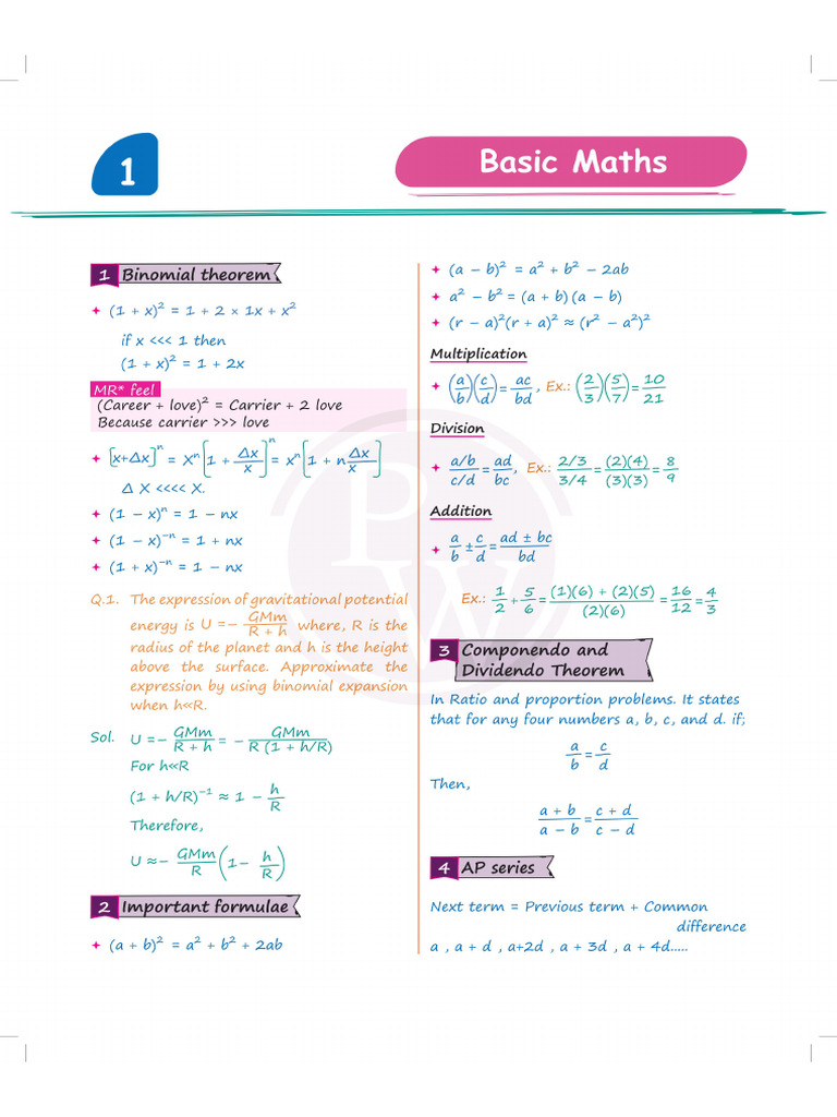 Basic Mathematics Notes PDF | PDF