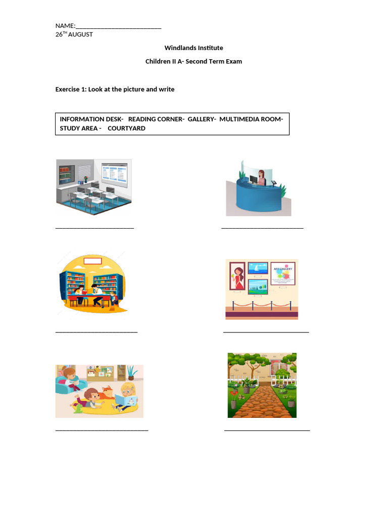 Second Term Exam for Children II A | PDF