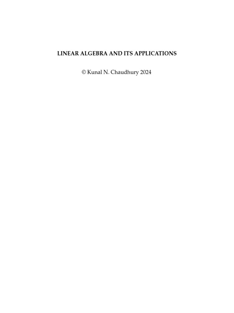 Linear Algebra Applications Guide | PDF | Norm (Mathematics) | Basis ...