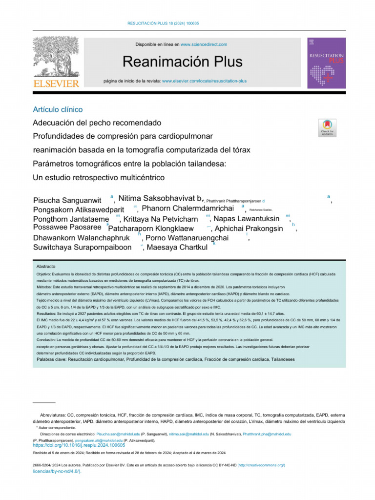 AAAA Appropriateness of Recommended Chest Compression Depths For ...