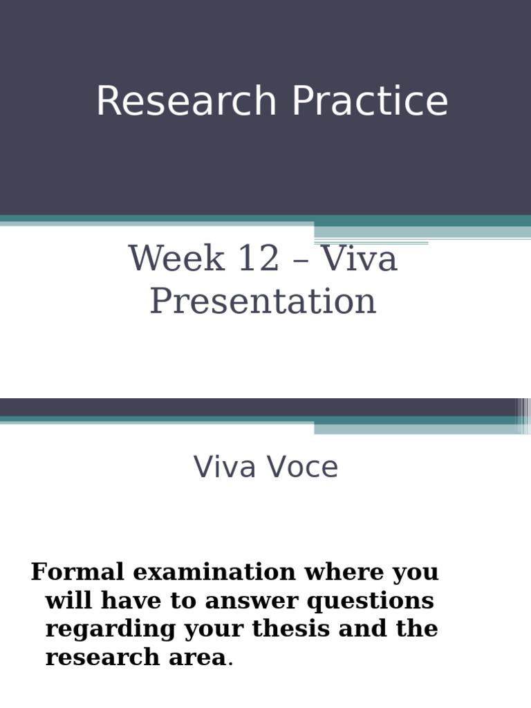 Master’s Viva Presentation Guide | PDF | Thesis | Human Communication