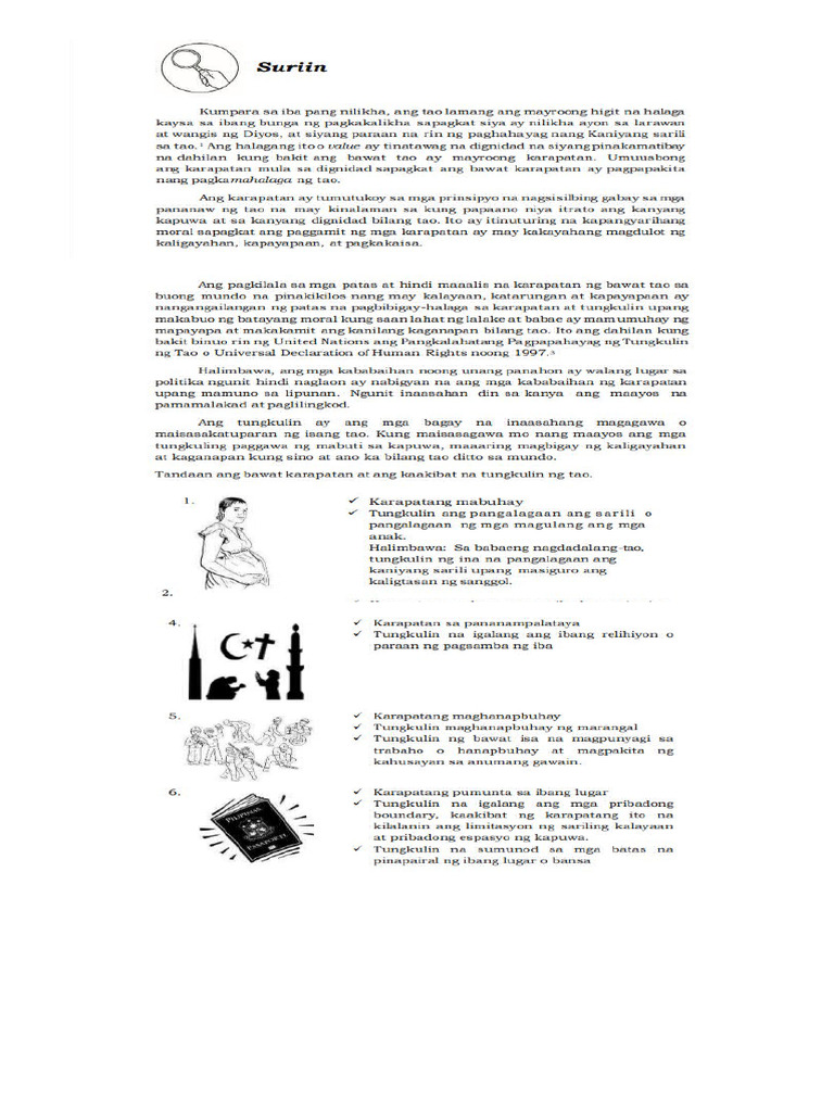 MODULE 6 Karapatan at Tungkulin Ng Tao (1) | PDF