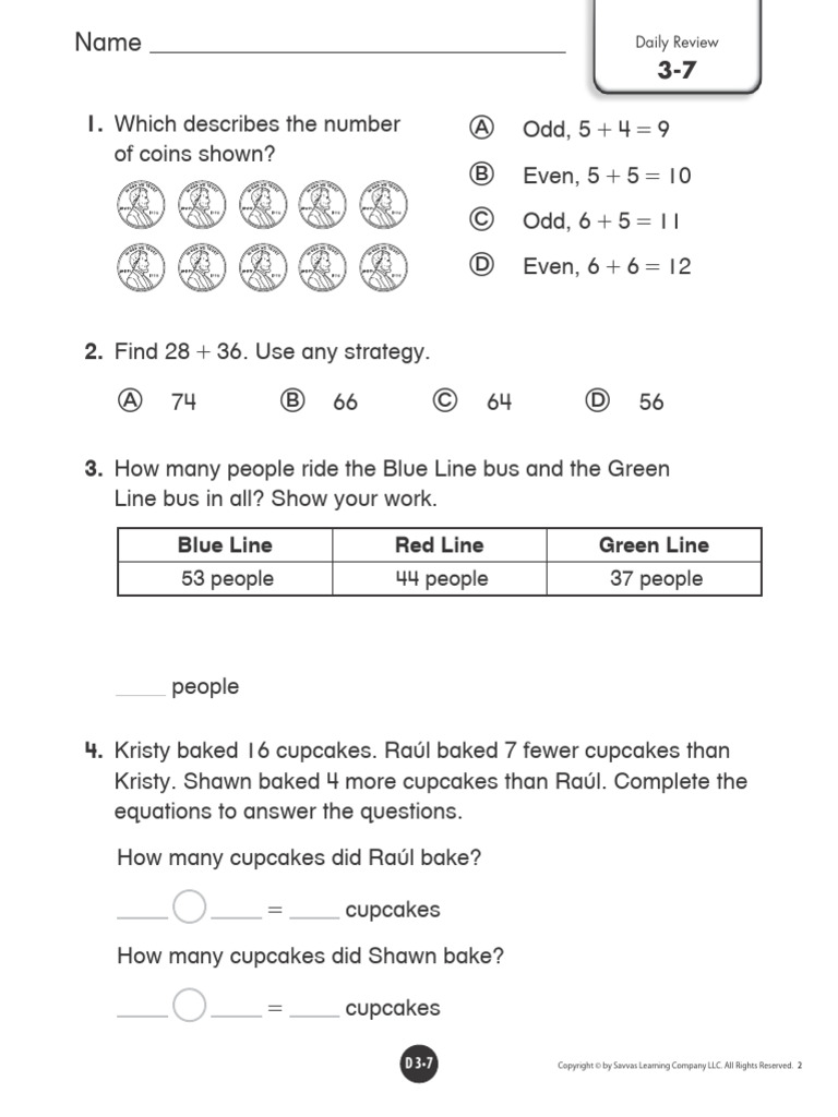 Grade 2 - Daily Review (English) - 22 | PDF