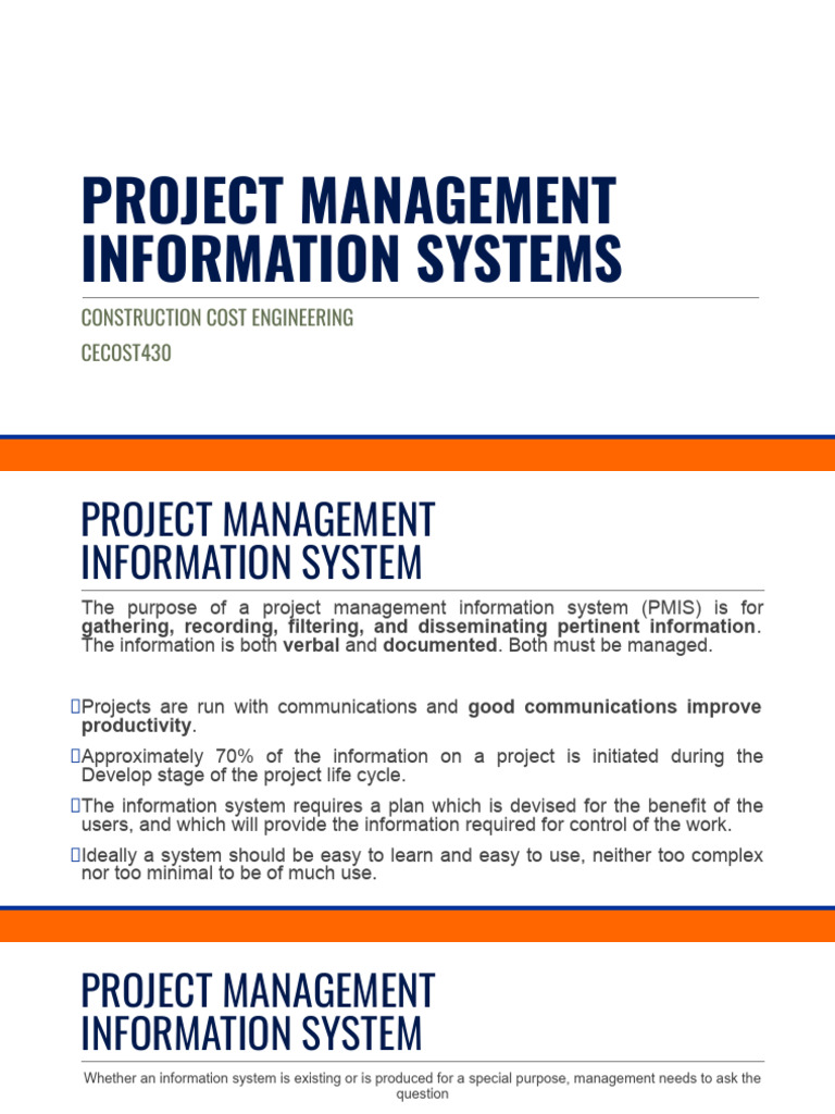Project Management Information Systems | PDF | Project Management ...