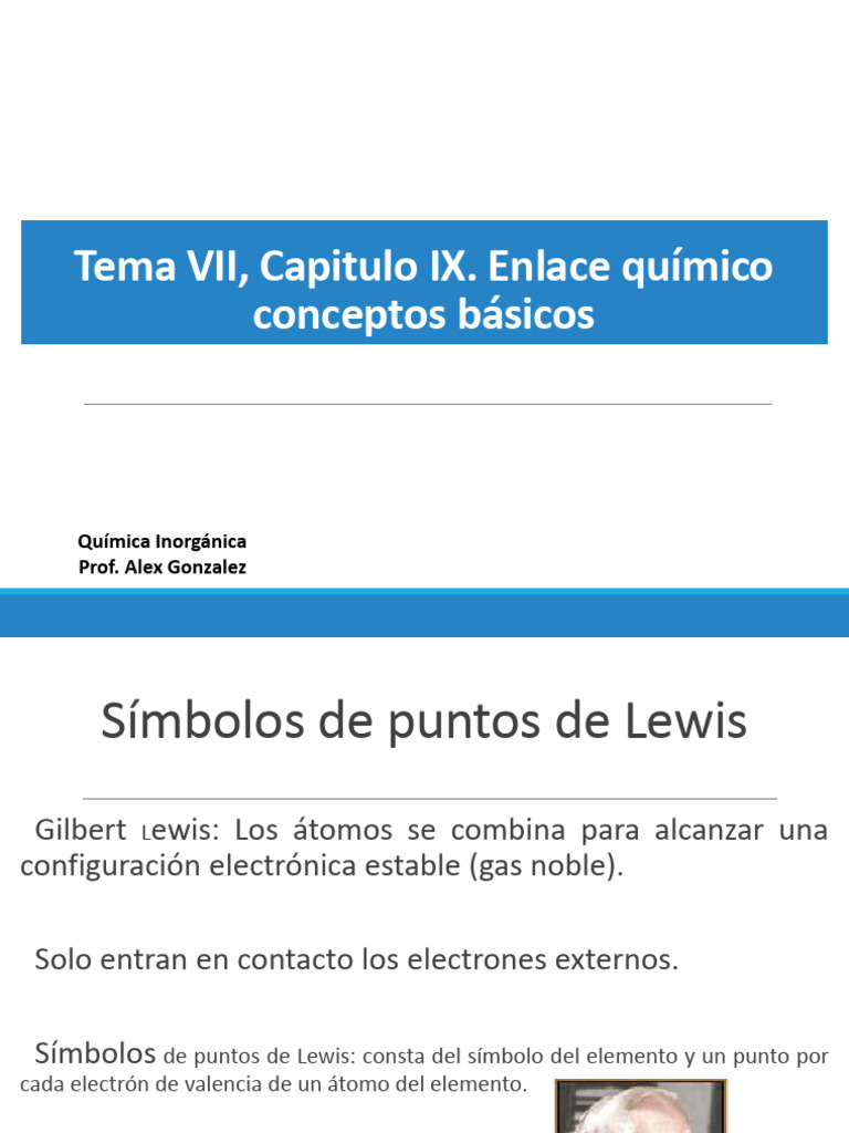 Enlace Químico: Conceptos Básicos | PDF | Enlace químico | Enlace covalente