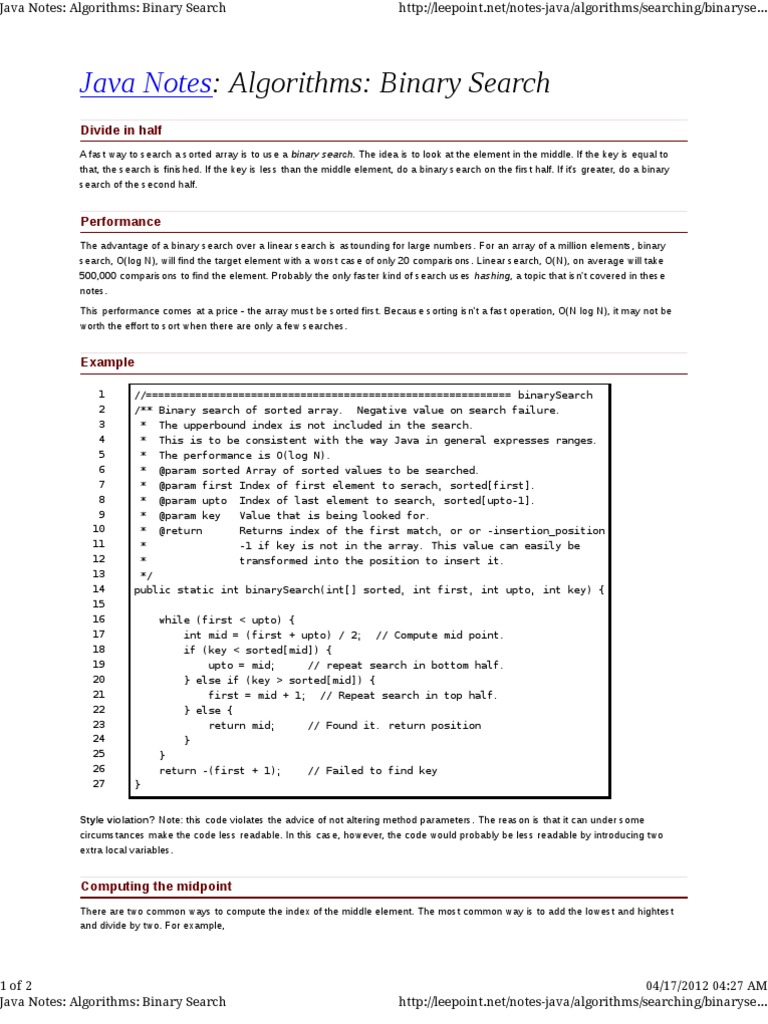4 Binary Search | PDF | Array Data Structure | Mathematical Concepts