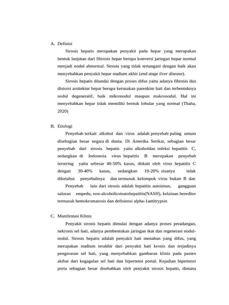 Sirosis Hepatis: Penyebab dan Gejala | PDF