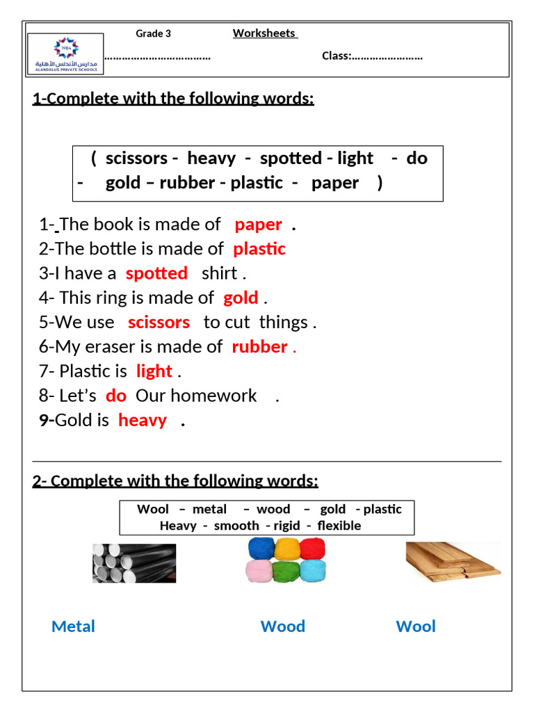 Worksheets - Answers | PDF
