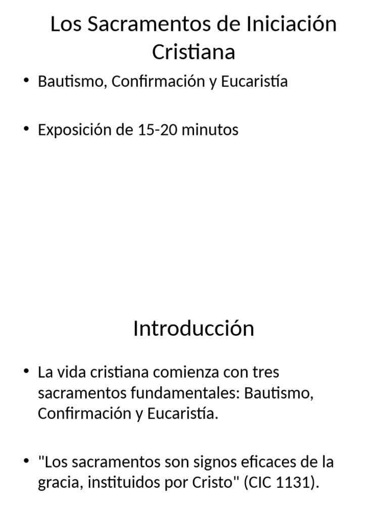 Sacramentos de Iniciación Cristiana | PDF