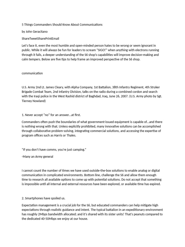 Understanding the S6's Role in Communication | PDF | Radio | Very High ...