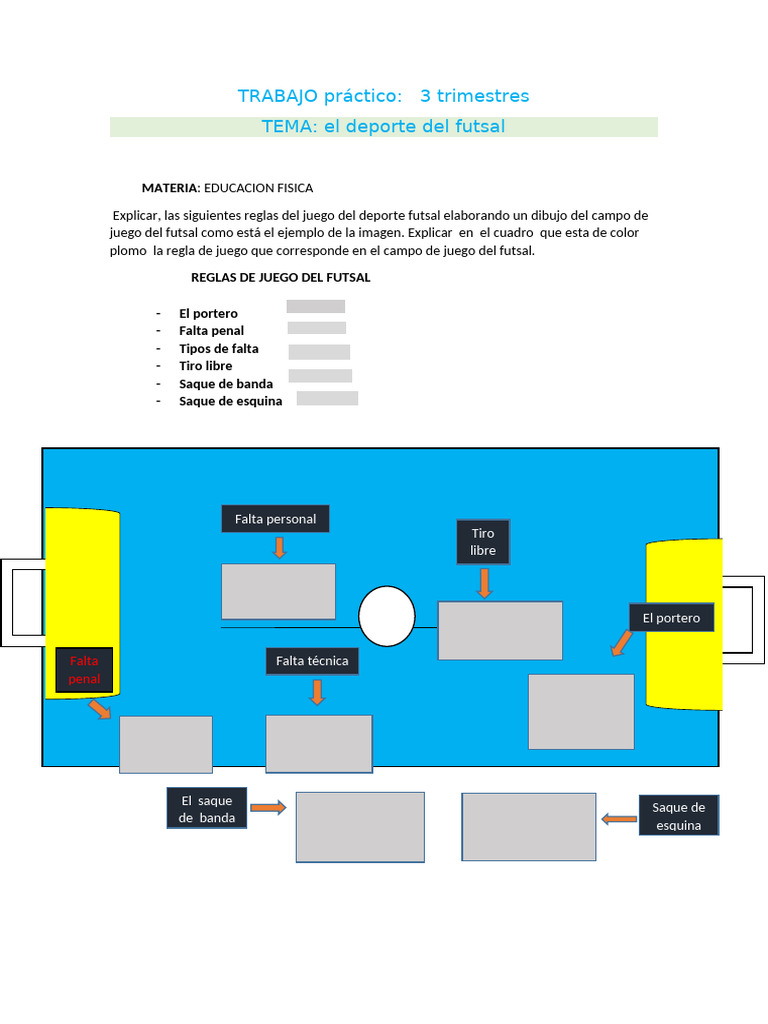 Trabajo Practico Deporte Futsal | PDF