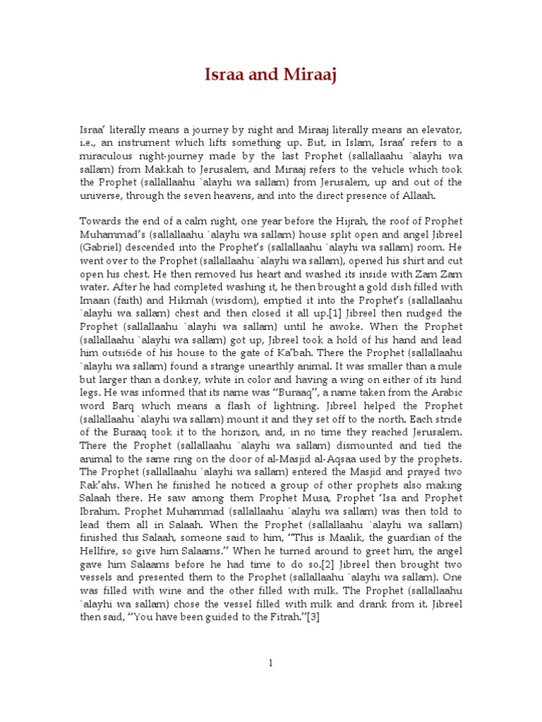 En Israa and Miraaj | PDF | Moses In Islam | Muhammad