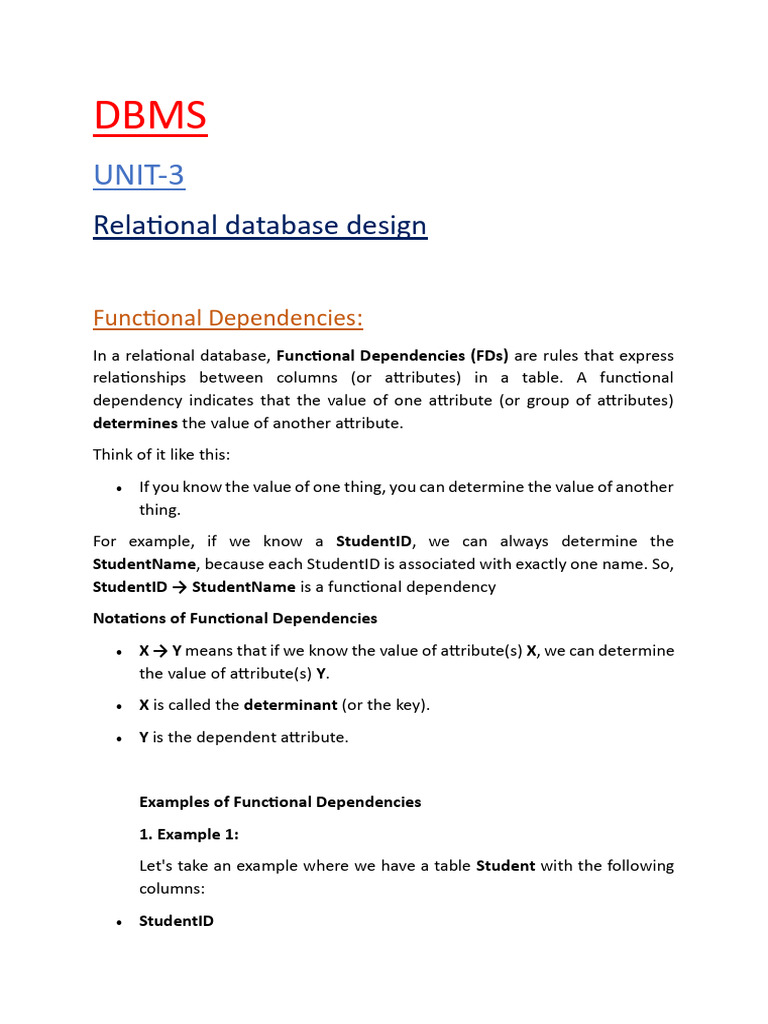 DBMS UNIT-3 | PDF | Databases | Data Model