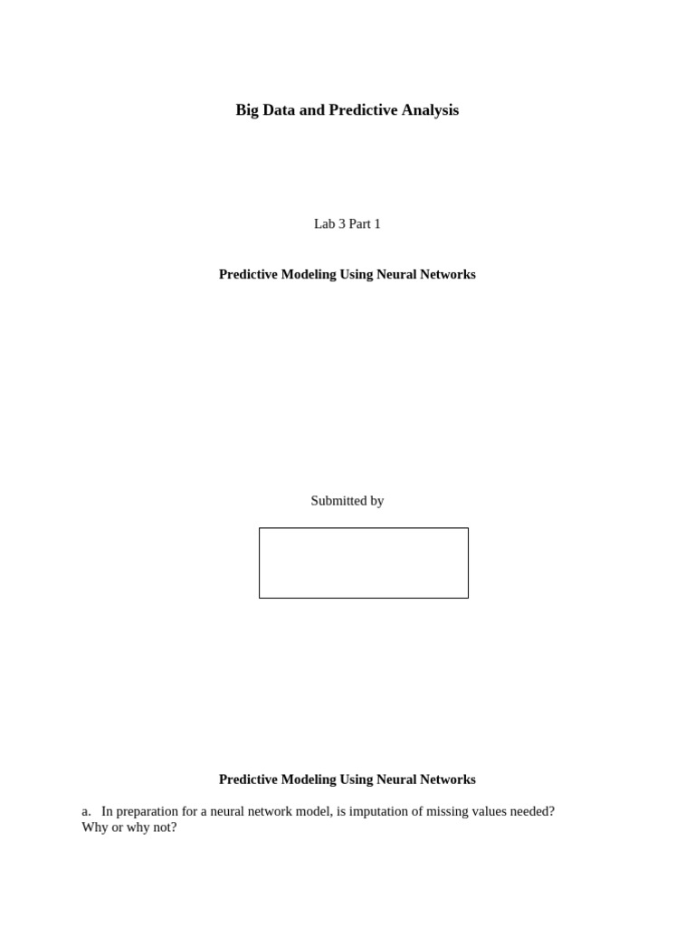 Lab 3 Part 1 Neural Networks | PDF