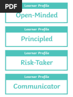 IB Learner Profile Reflection Tracker | PDF | Learning | Goal Setting
