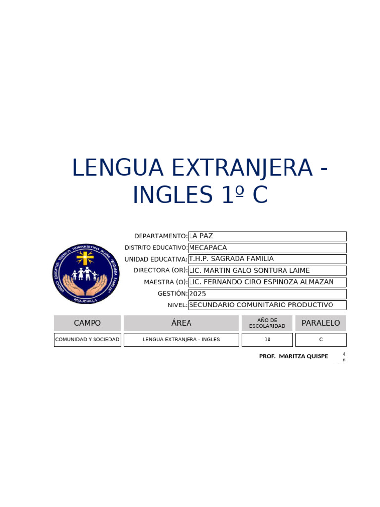 1ro C Secundaria SF 2025 | PDF