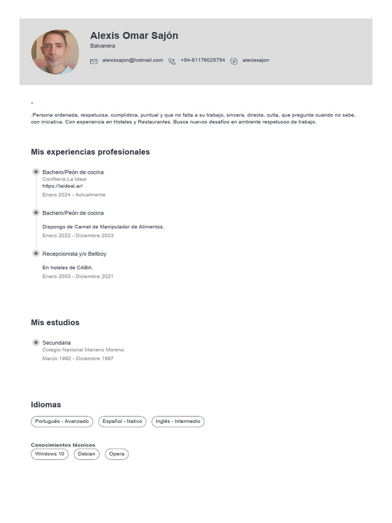 CV Computrabajo | PDF