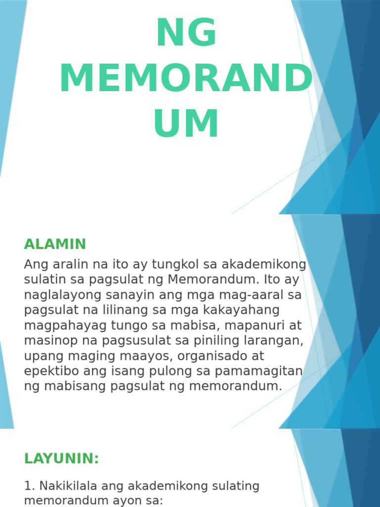 Pagsulat NG Memorandum 1 1 | PDF