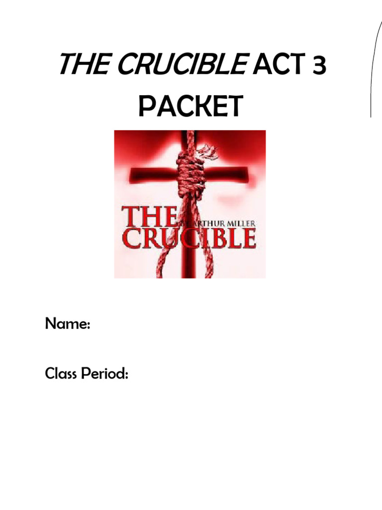 Act 3 Analysis and Questions for The Crucible | PDF