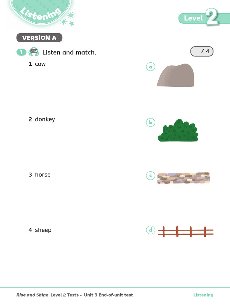 Level 2 Unit 3 Test Overview | PDF | Livestock | Domesticated Animals