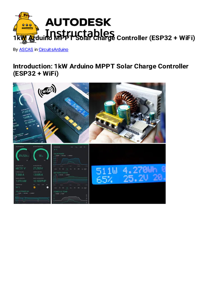 1kW Arduino MPPT Solar Charge Controller (ESP32 + WiFi) _ 46 Steps (With Pictures ...